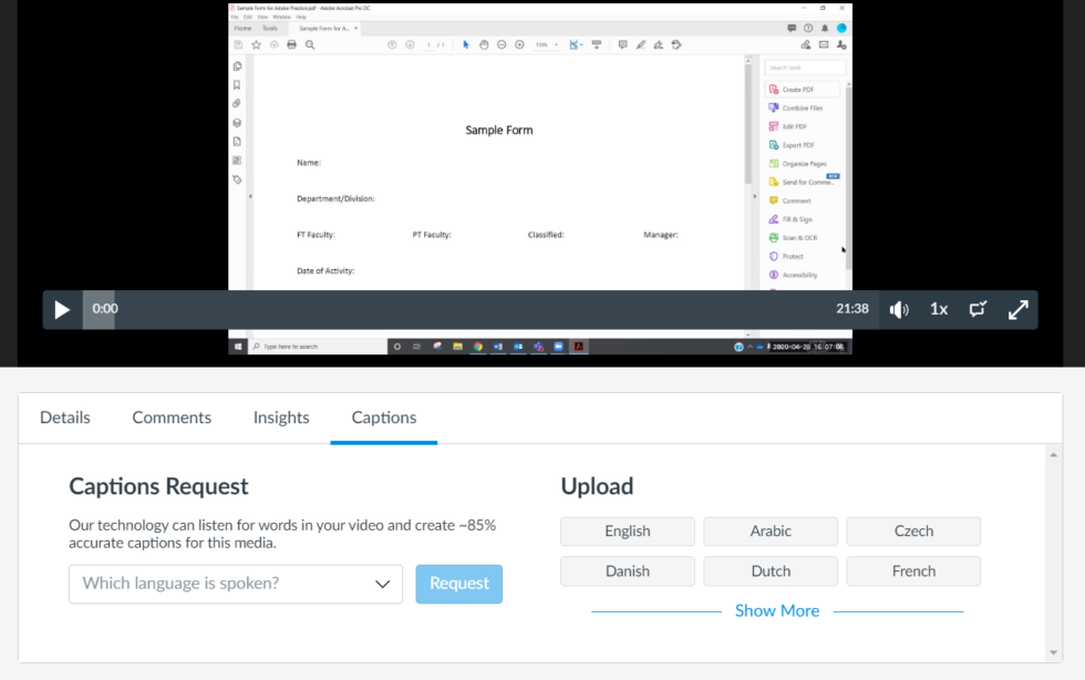 Captioning Options | Distance Education
