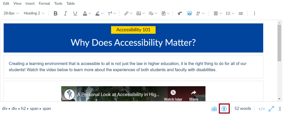 Canvas Accessibility Distance Education